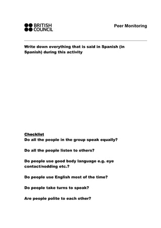 Classroom language | PDF