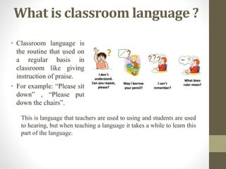 Classroom language | PPTX