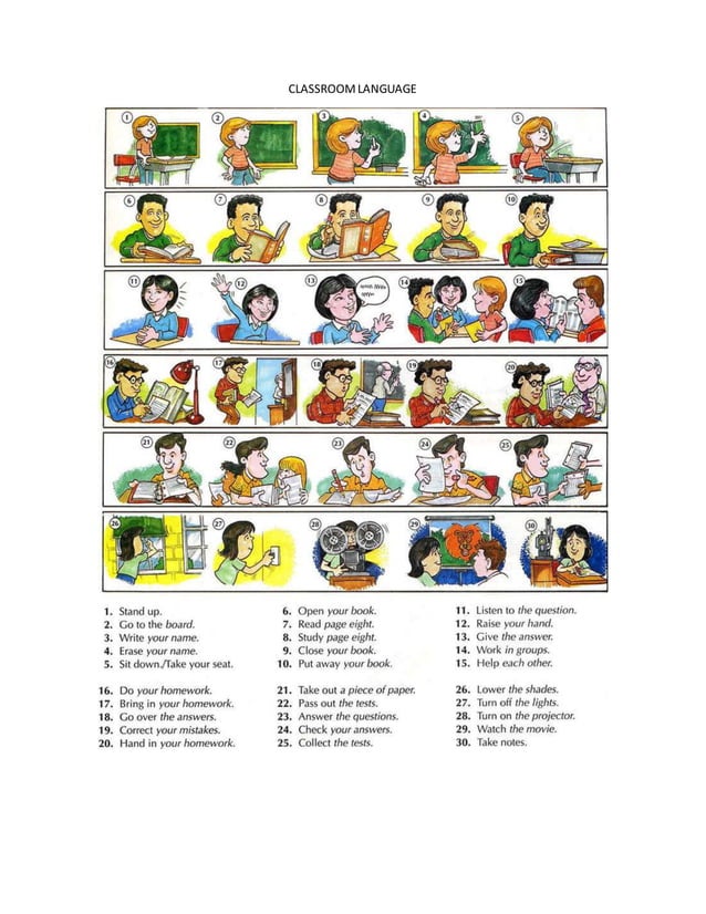 Classroom language | PDF