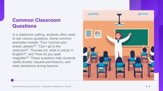 classroom class - Classroom Language - english | PPTX