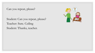 Classroom language for English lessons.p | PPT