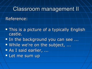 Classroom language classroom management ii | PPT