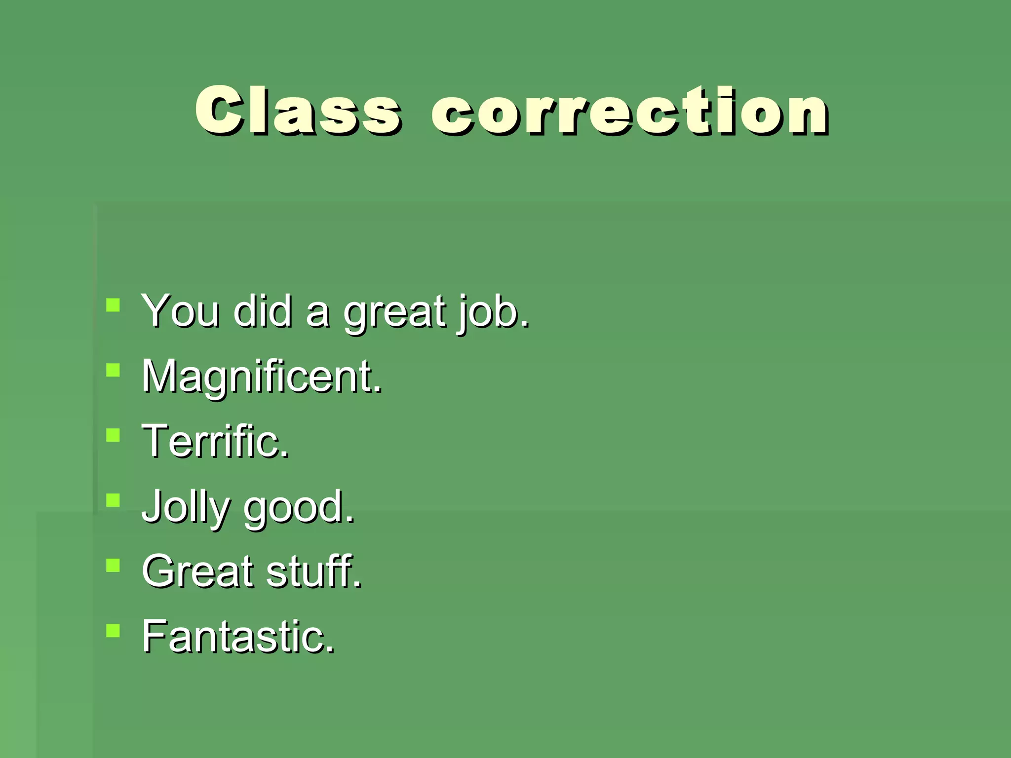 Classroom language error correction | PPT