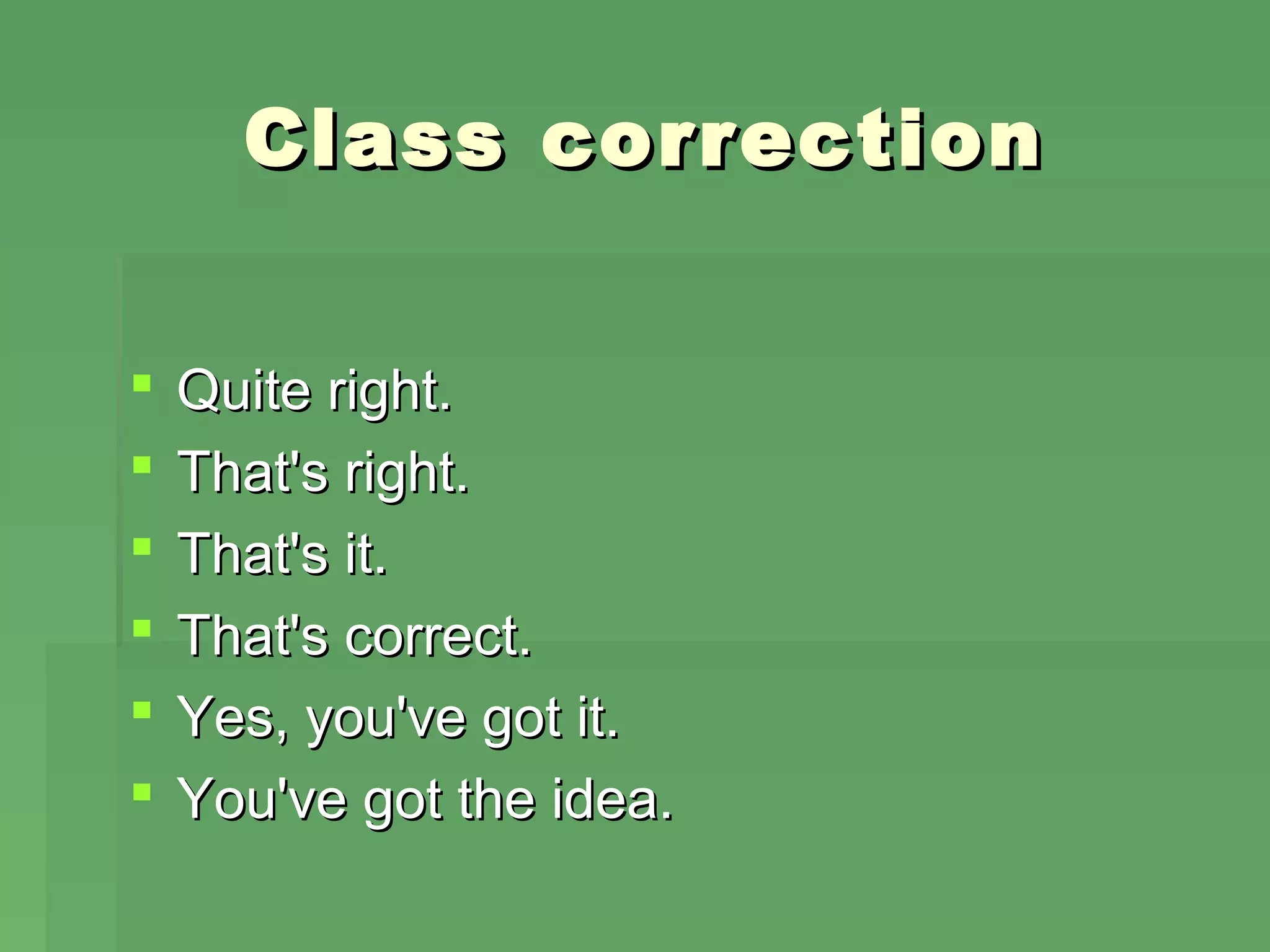 Classroom language error correction | PPT