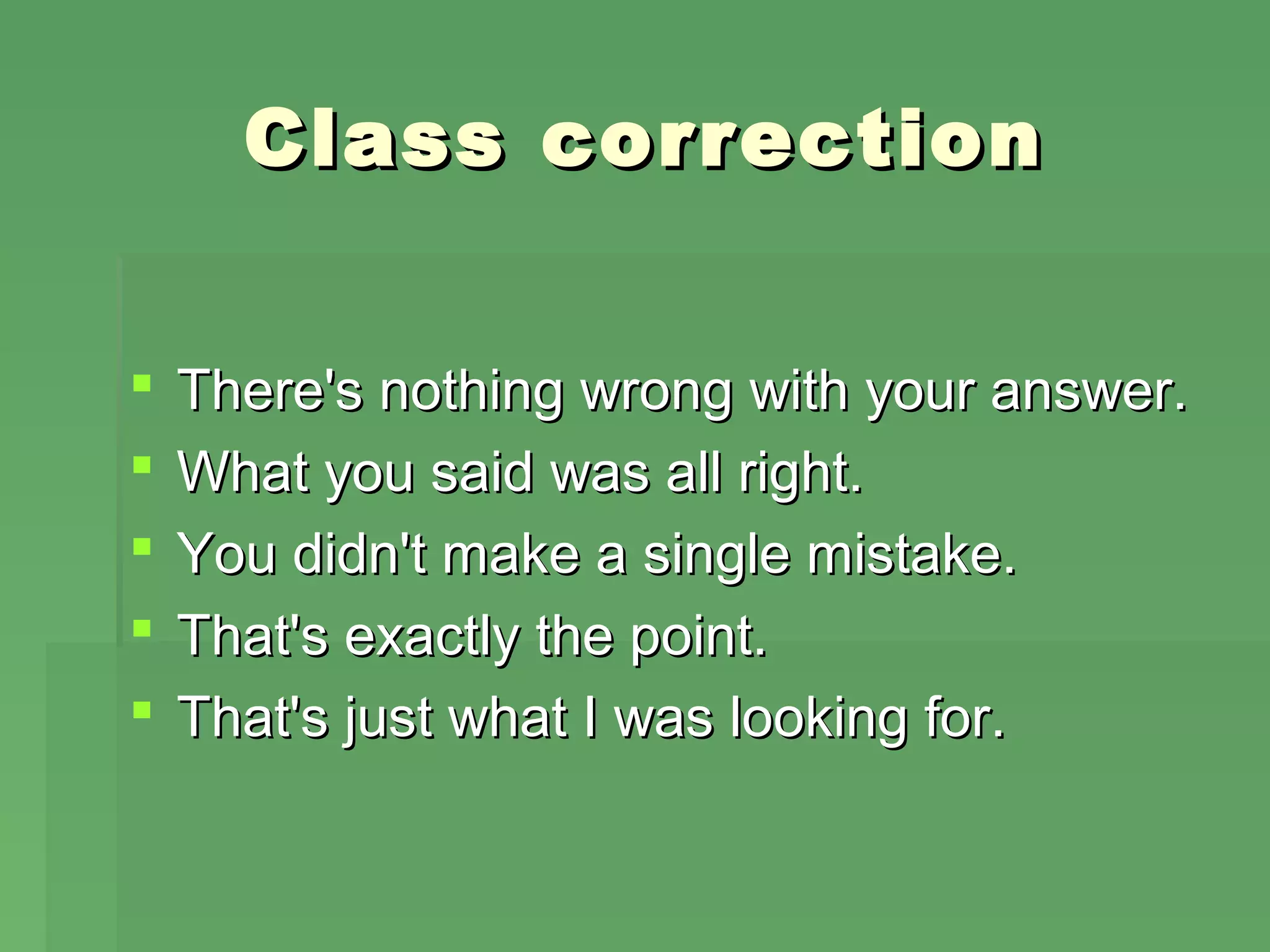 Classroom language error correction | PPT