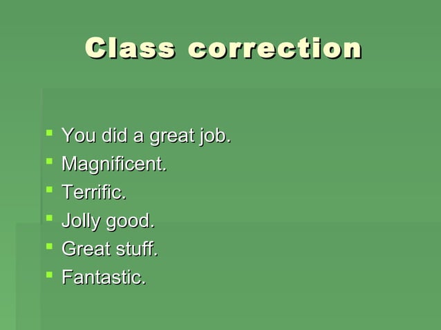 Classroom language error correction | PPT