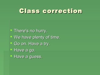 Classroom language error correction | PPT