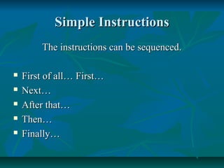 Classroom language simple instructions | PPT