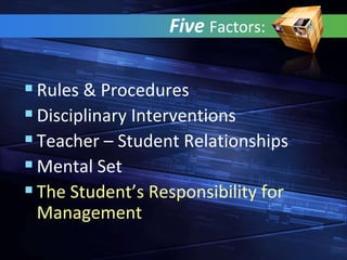 Classroom management | PPTX