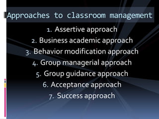 Classroom management | PPTX | Education