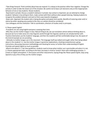 Classroom management | DOCX