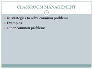 Classroom management | PPTX | Educational Assessment | Education