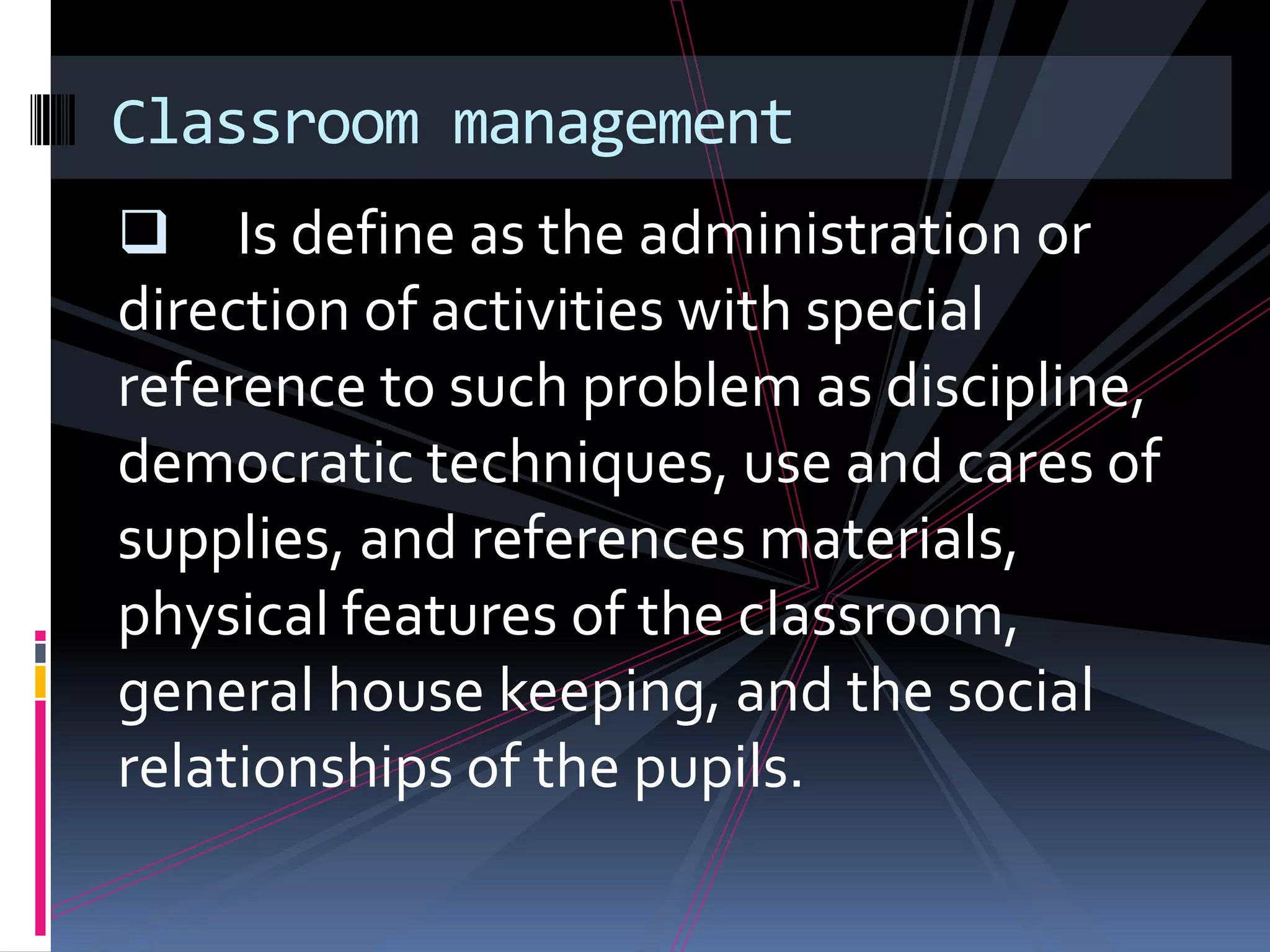 Classroom management | PPTX