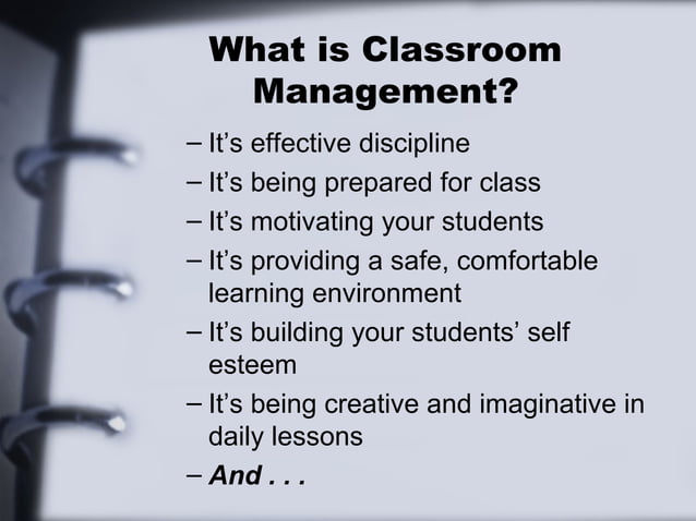 classroom management | PPT
