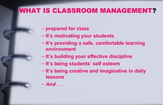 Class room management | PPT | Homework and Study | Education