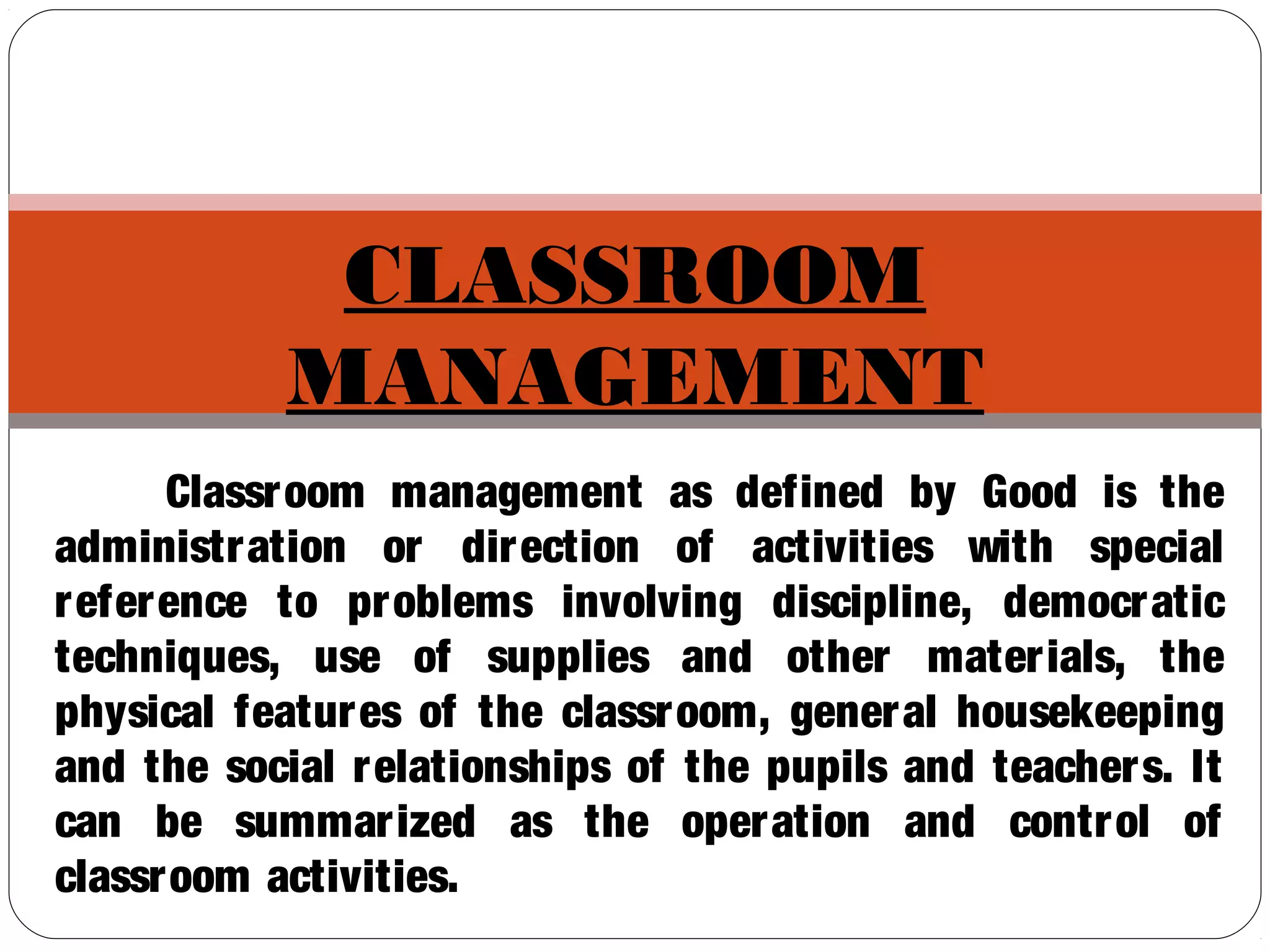 Classroom management | PPT