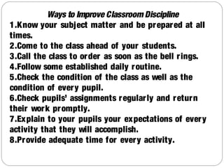 Classroom management | PPT