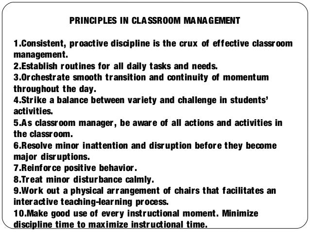 Classroom management