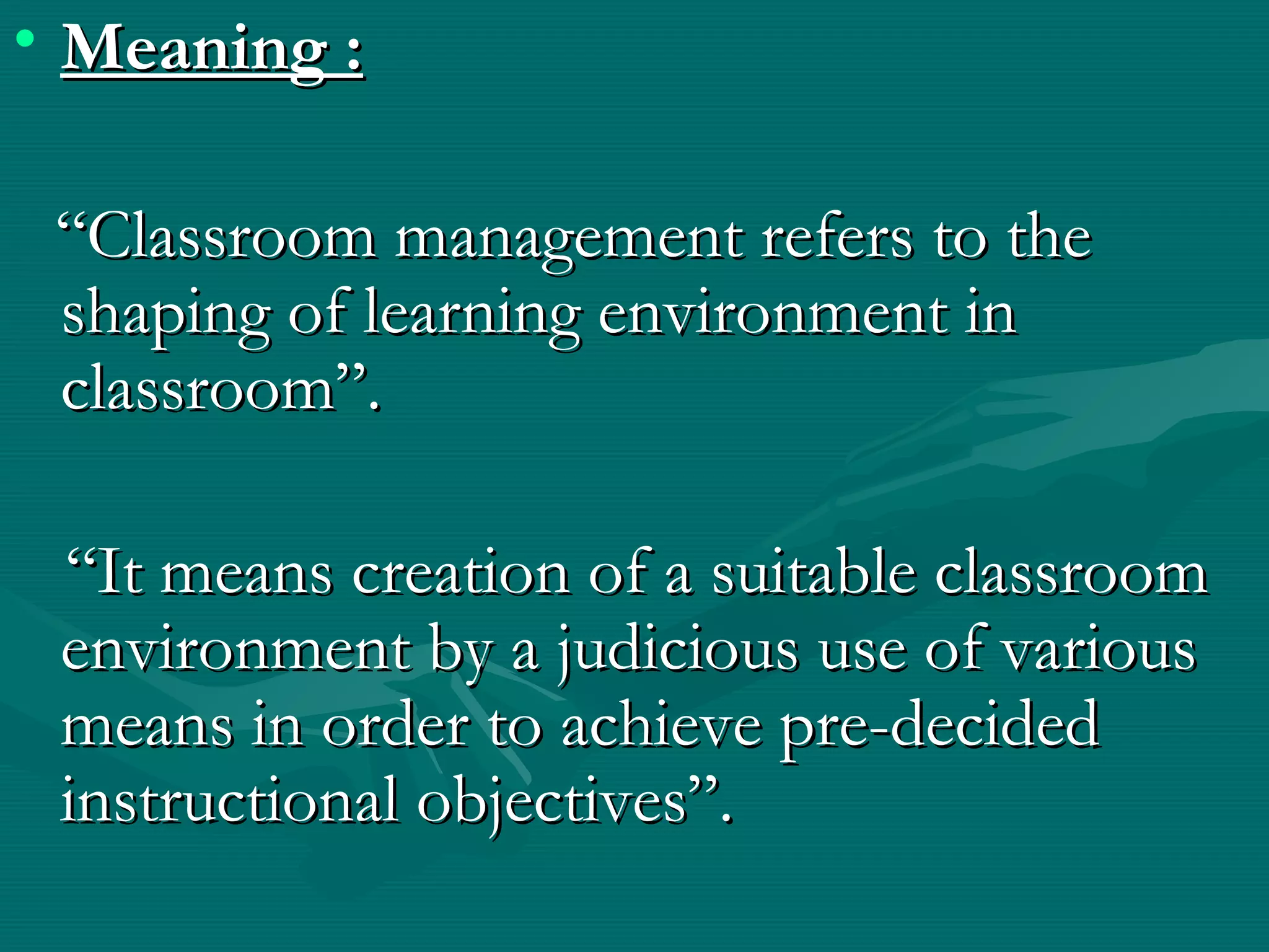 Classroom management | PPT | Educational Assessment | Education