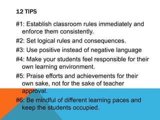 Classroom management | PPTX