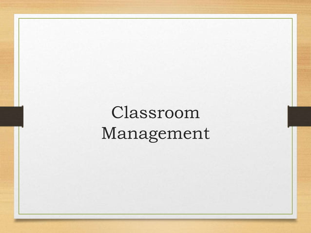 Classroom management | PPT