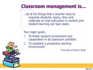 Classroom management | PPT