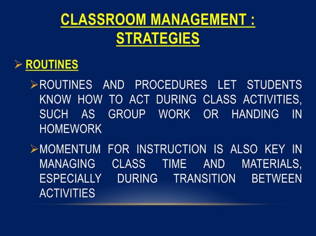 Classroom Management | PPTX