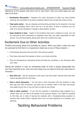 Classroom management | PDF