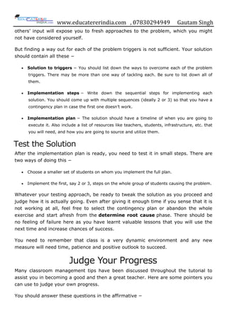 Classroom management | PDF