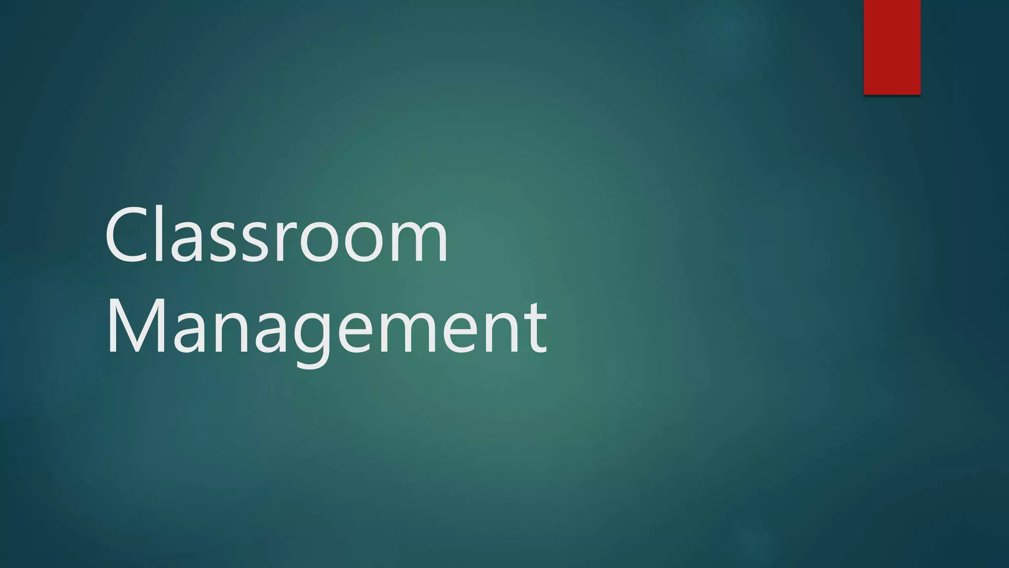 Classroom management | PPT