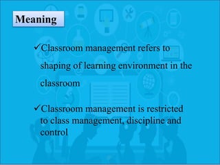 Classroom management | PPTX