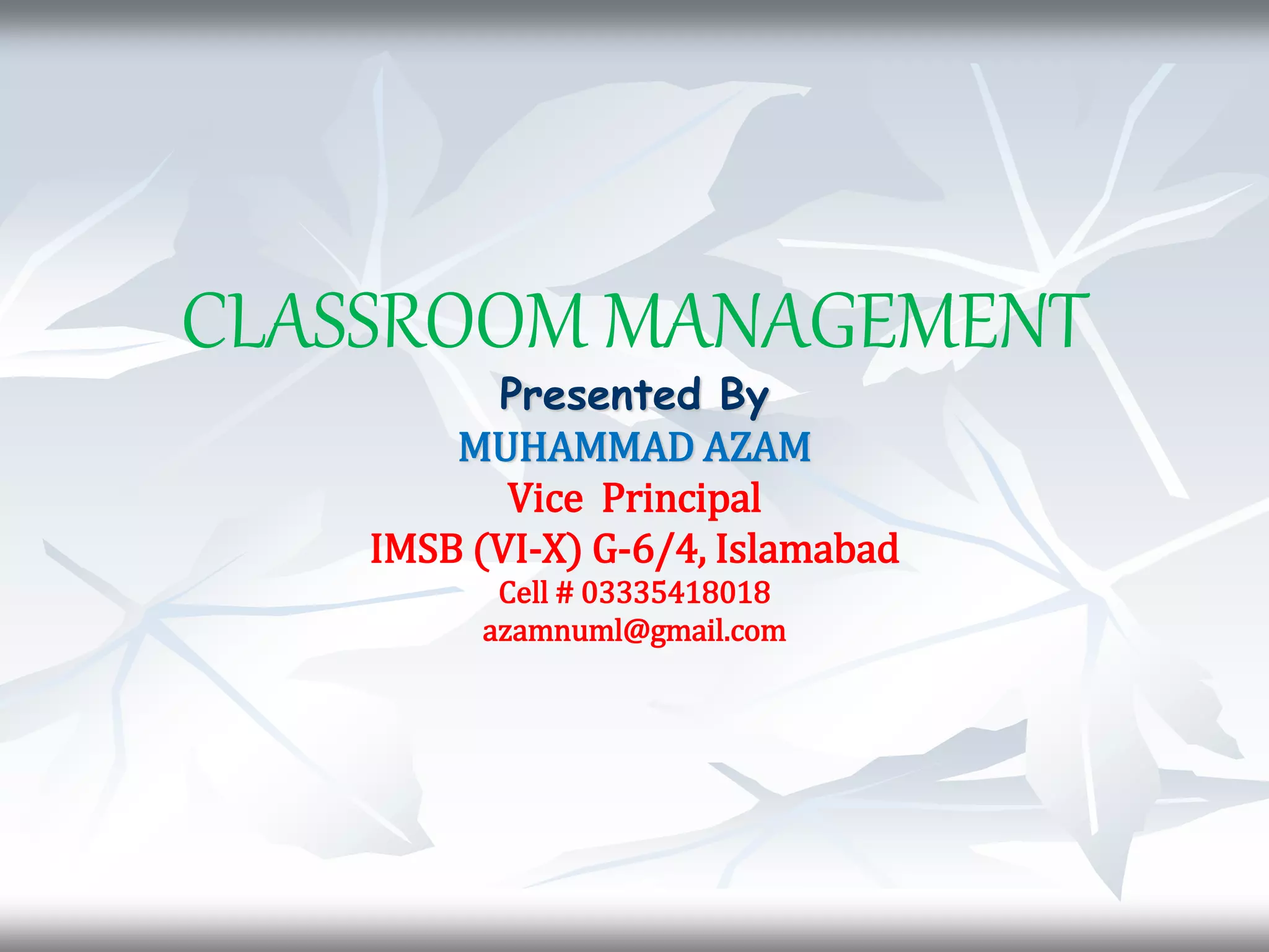 Classroom management.ppt