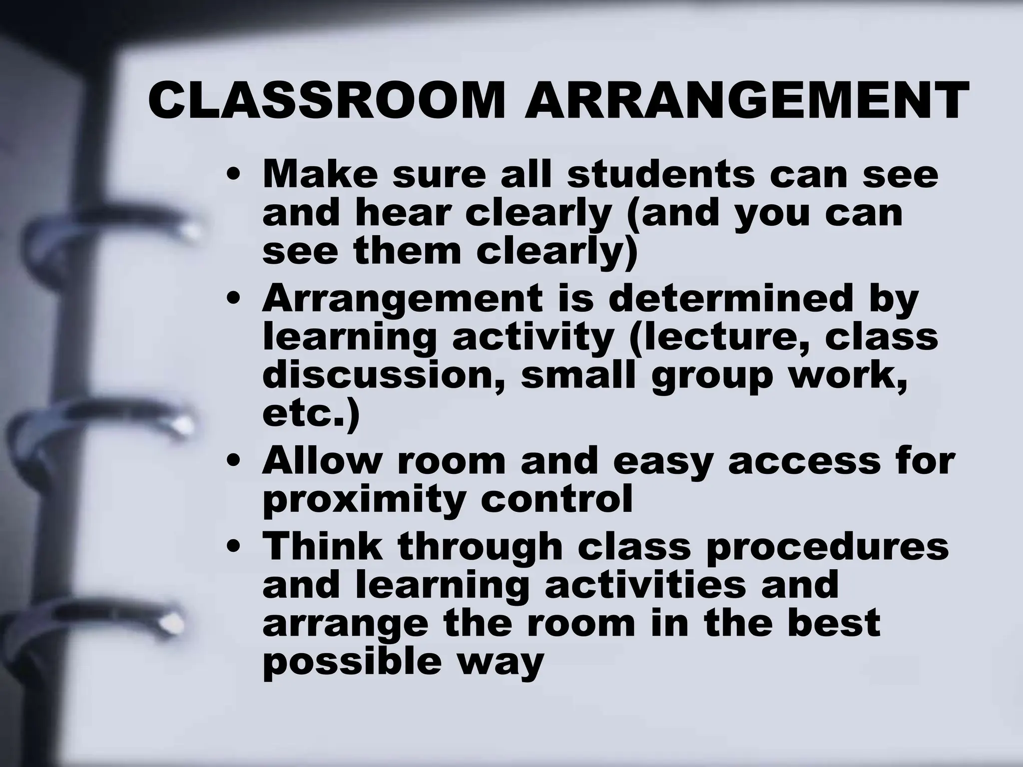 Effective Classroom Management Strategies Ppt