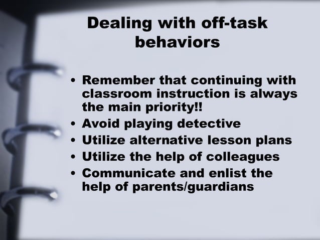 Classroom Management.ppt for teachers reference | PPT