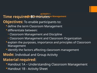 Classroom Management.pptx happy class room | PPTX