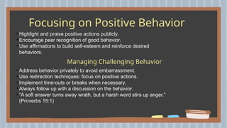 Classroom Management for servants to teach | PPTX