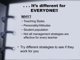 Principles for successful classroom management | PPT