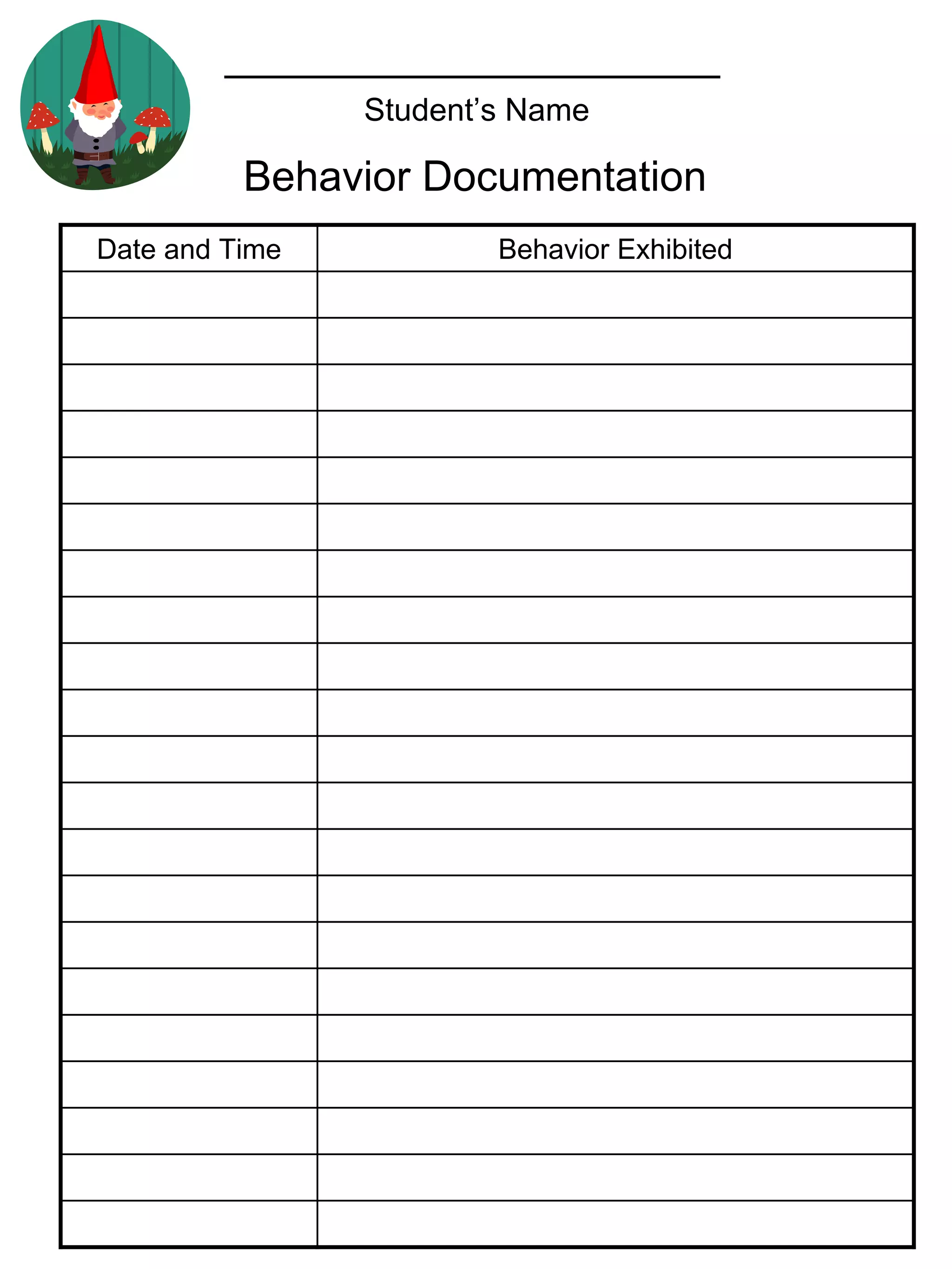 Classroom+management behavior+form | PDF