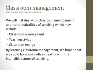 Classroom management printer friendly | PPT