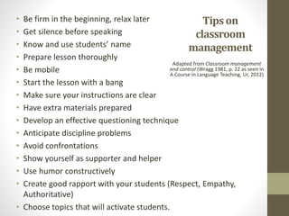 Classroom management printer friendly | PPT