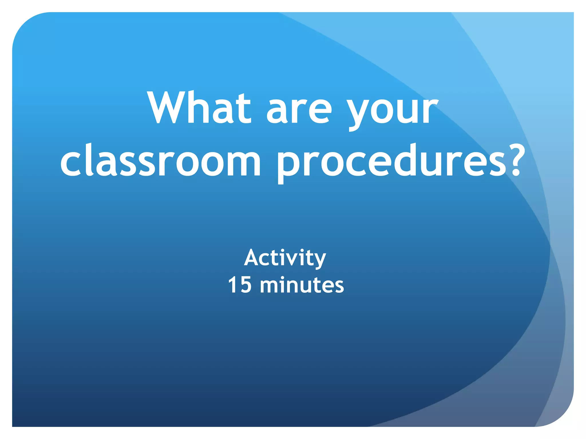 Classroom management 101 | PPTX | Secondary Education | Education