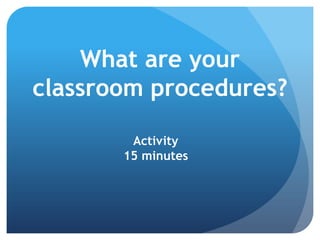Classroom management 101 | PPTX