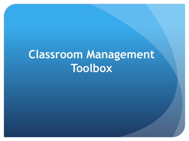 Classroom management 101 | PPTX | Secondary Education | Education