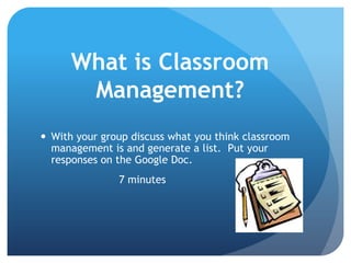Classroom management 101 | PPTX