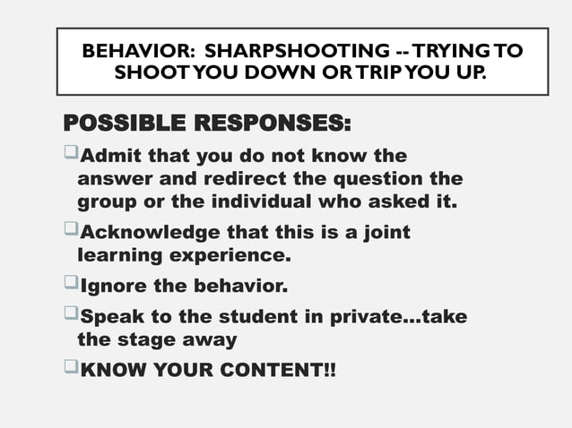 Classroom Management in the Classroom 101 | PPT