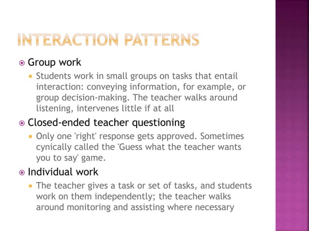 Classroom management and interaction | PPT