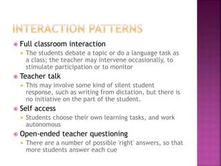 Classroom management and interaction | PPT