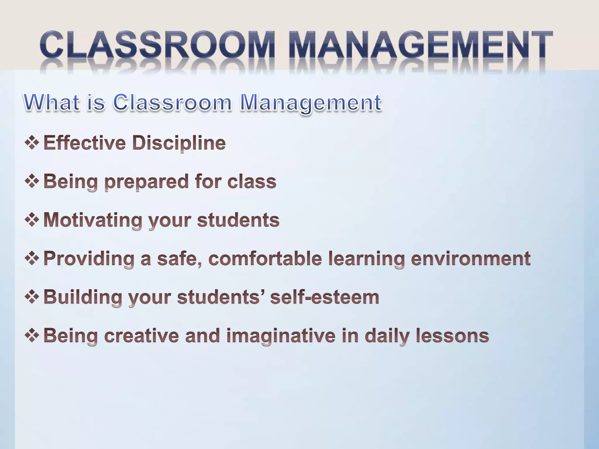 Classroom Management and Student Motivation | PPTX