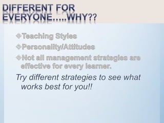 Classroom Management and Student Motivation | PPTX