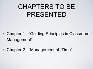 Classroom Management Ch1Ch2- Principle of Teaching | PPTX